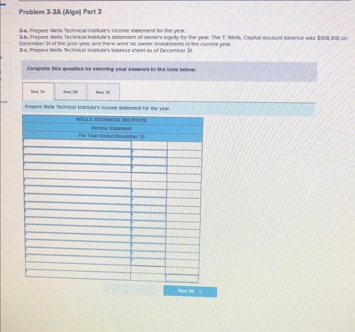 [Solved]: Problem 3-3A (Algo) Preparing adjusting entries,
