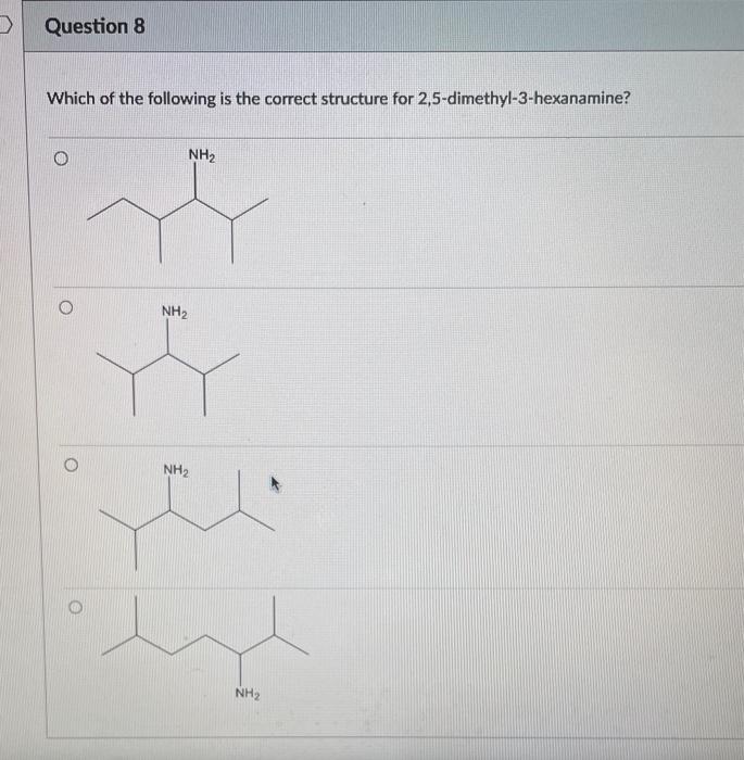 Solved Which of the following is the correct structure for | Chegg.com