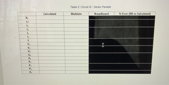 Solved IV. Circuit 3: Ladder Networks (Serie Parallel - | Chegg.com