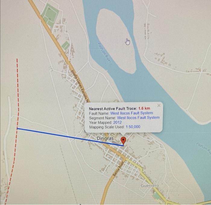 Solved Nearest Active Fault Trace: 1.6 km Fault Name West | Chegg.com