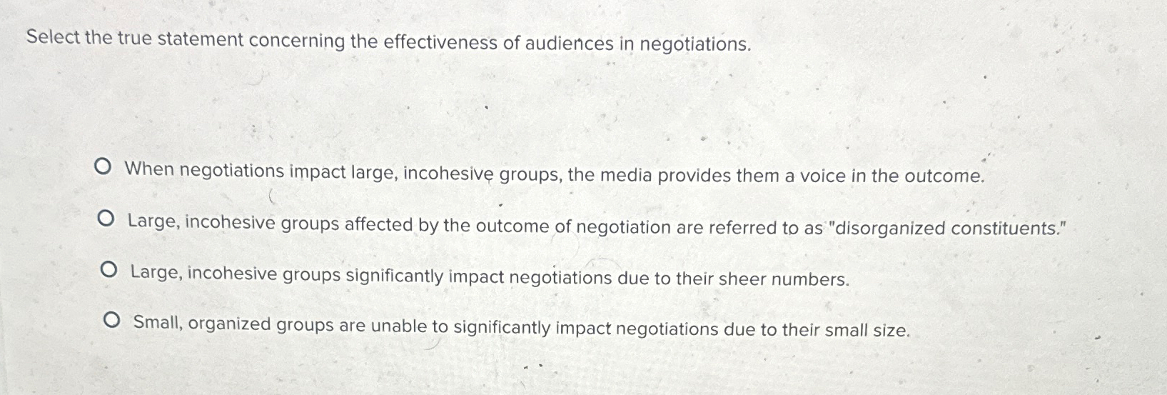 Solved Select the true statement concerning the | Chegg.com