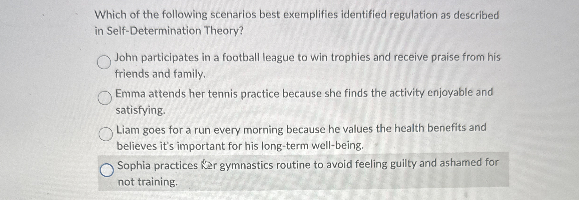 Solved Which of the following scenarios best exemplifies | Chegg.com