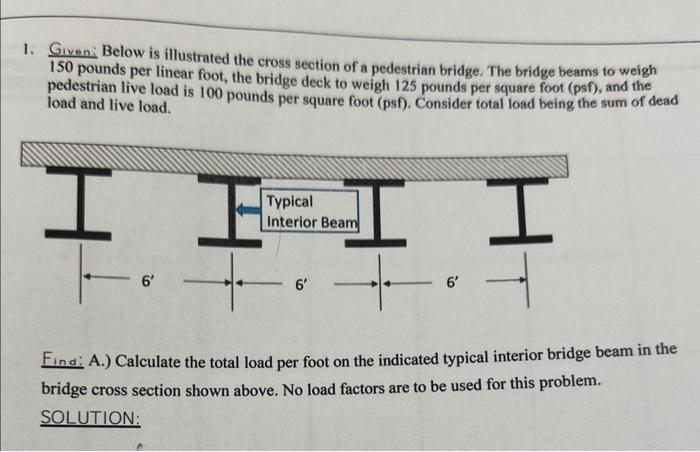 Solved 1. Given: Below is illustrated the cross section of a | Chegg.com
