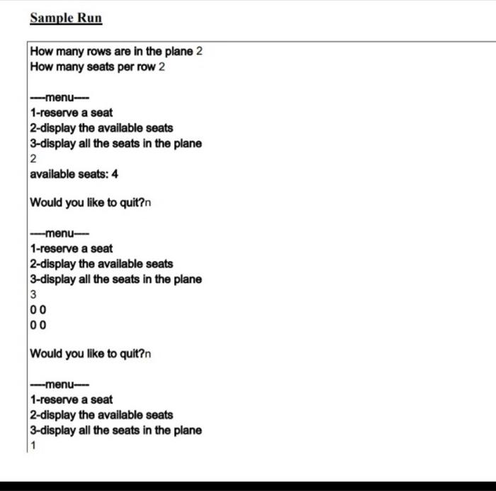 Solved Task-5 Airplane reservation system Saudi airlines | Chegg.com