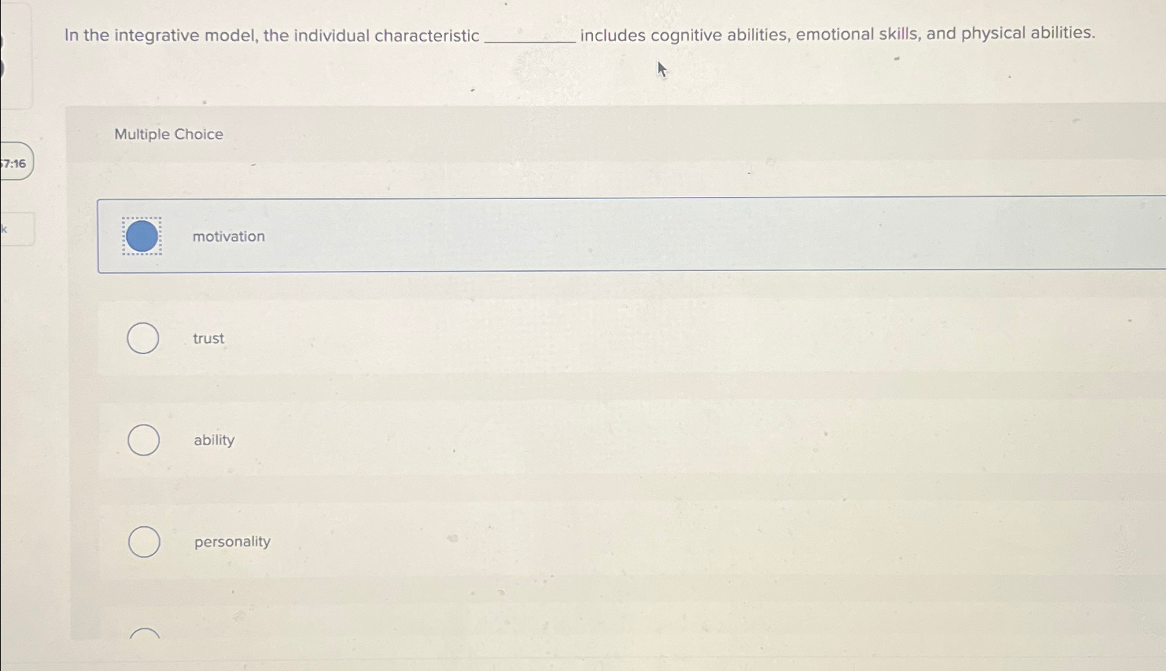 Solved In the integrative model, the individual | Chegg.com