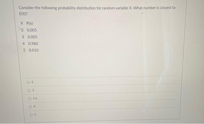 Solved Consider the following probability distribution for | Chegg.com