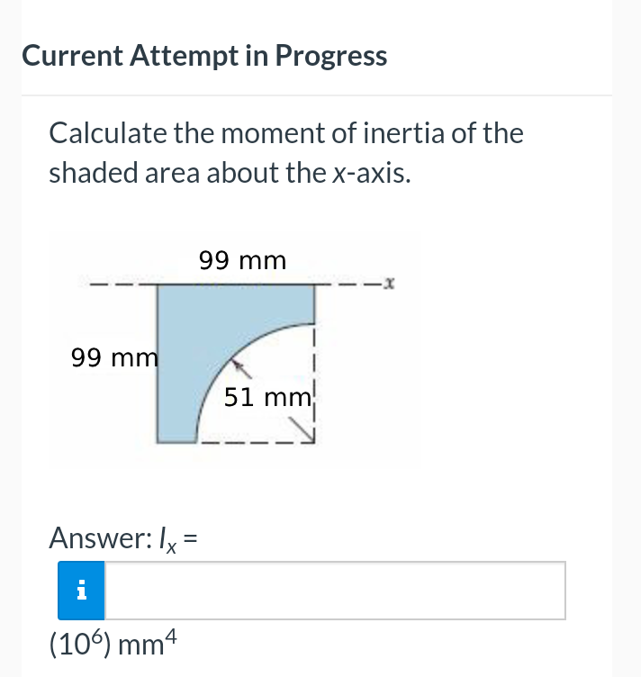 Solved Current Attempt in Progress Calculate the moment of | Chegg.com