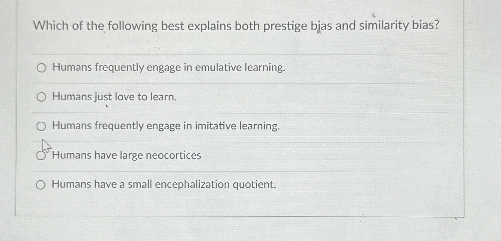 Solved Which of the following best explains both prestige | Chegg.com