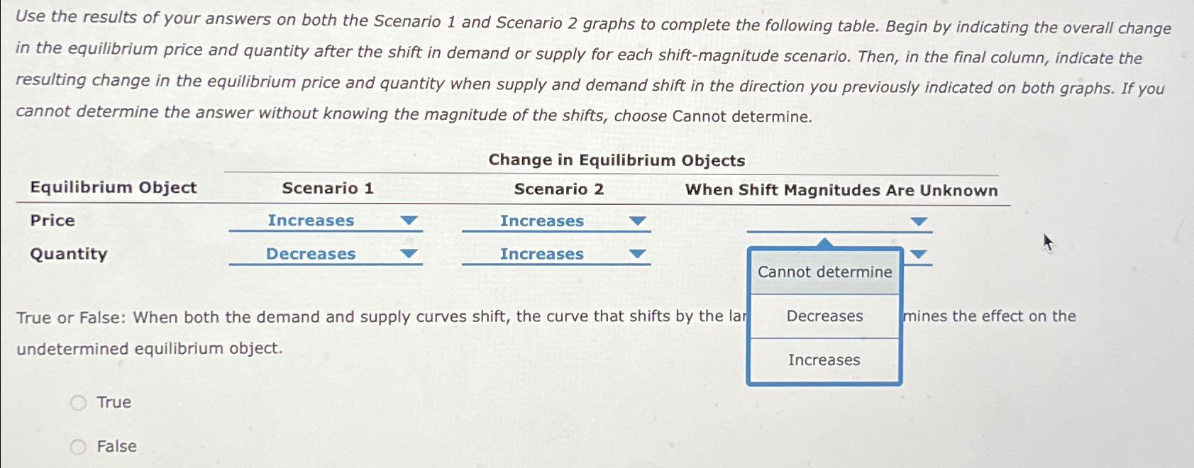 Solved Use the results of your answers on both the Scenario | Chegg.com