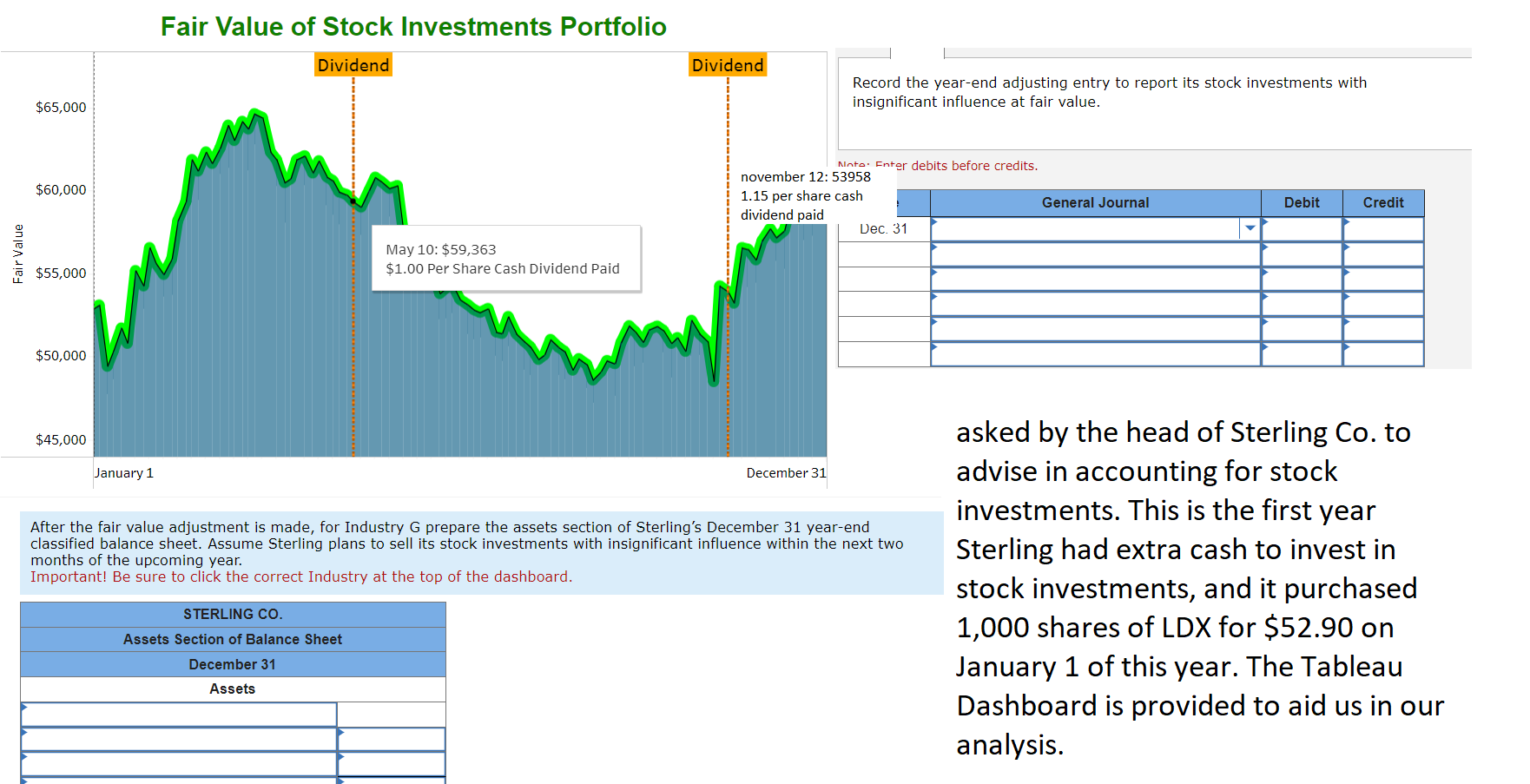 Fair Value of Stock Investments Portfolio. Please | Chegg.com