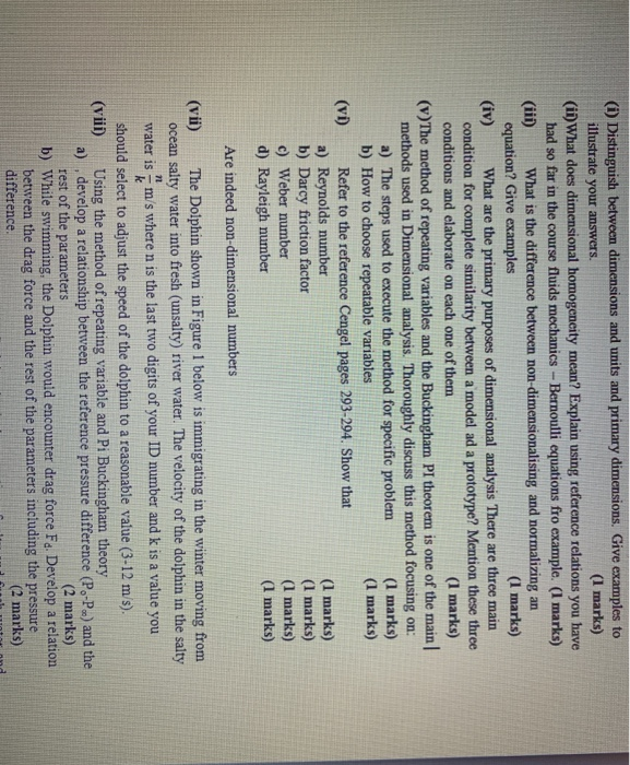 Solved (1) Distinguish between dimensions and units and | Chegg.com