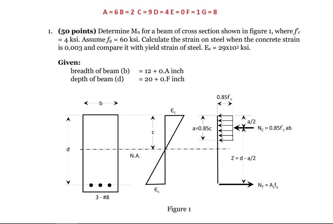 Solved A=6B=2C=9D=4E=0F=1G=8 1. (50 points) Determine Mn for | Chegg.com