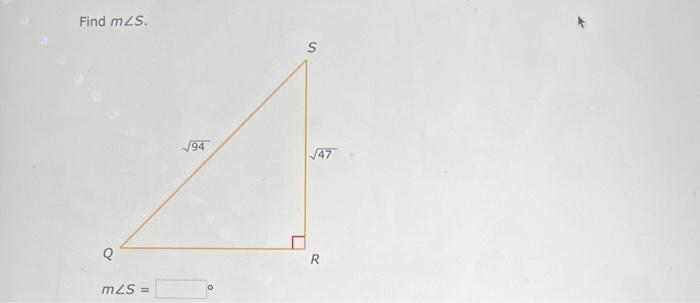Solved Find m∠S. | Chegg.com