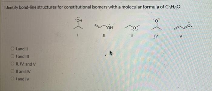 C3h8o Isomers Line Structures