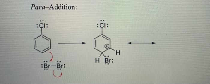 Solved Chlorobenzene Ortho-Addition: :01: CI : :C1: :Br-Br: | Chegg.com