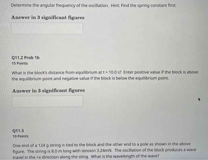 Solved A 3.8 kg block is attached to a vertical spring and | Chegg.com