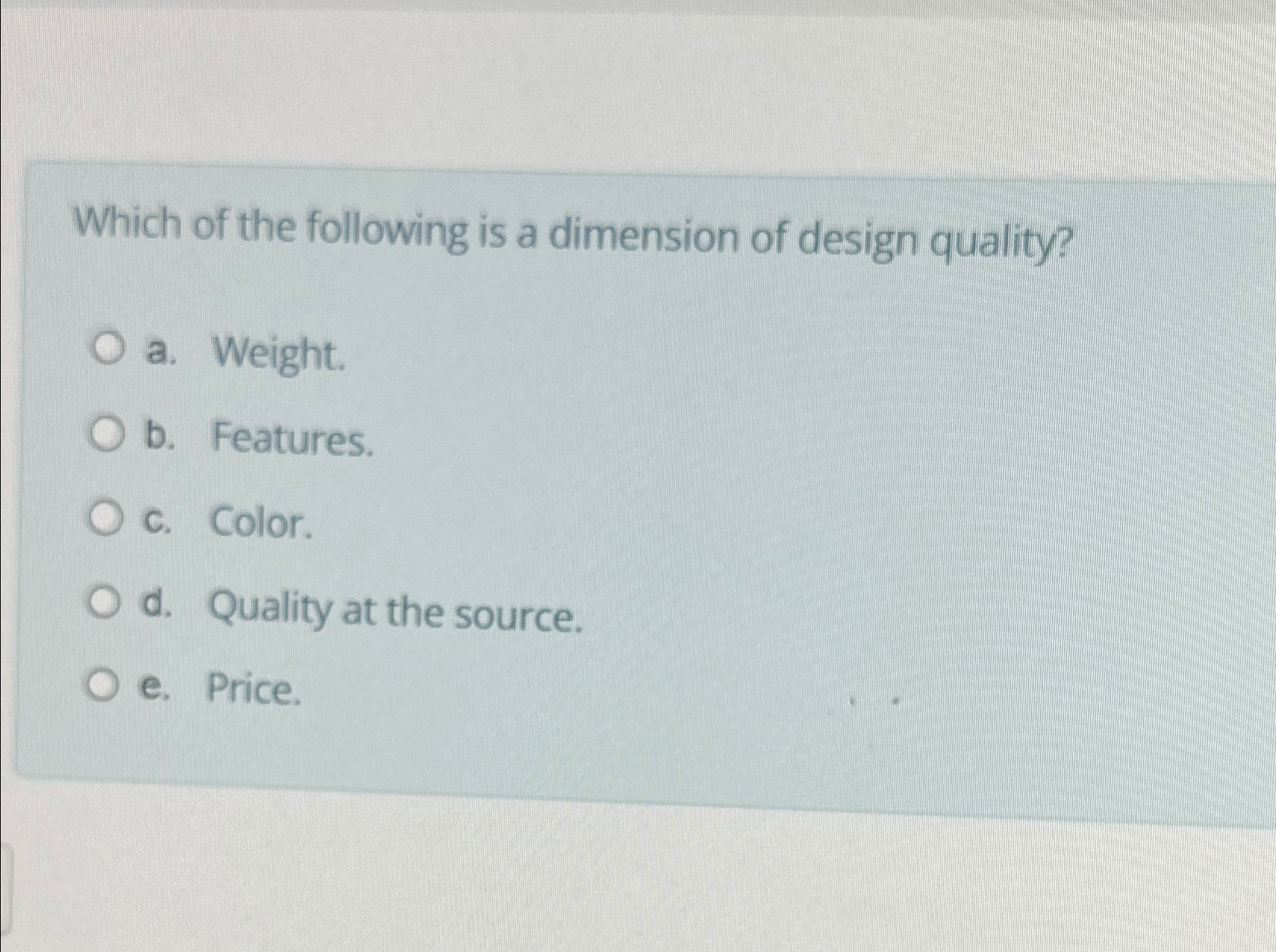 Solved Which of the following is a dimension of design | Chegg.com