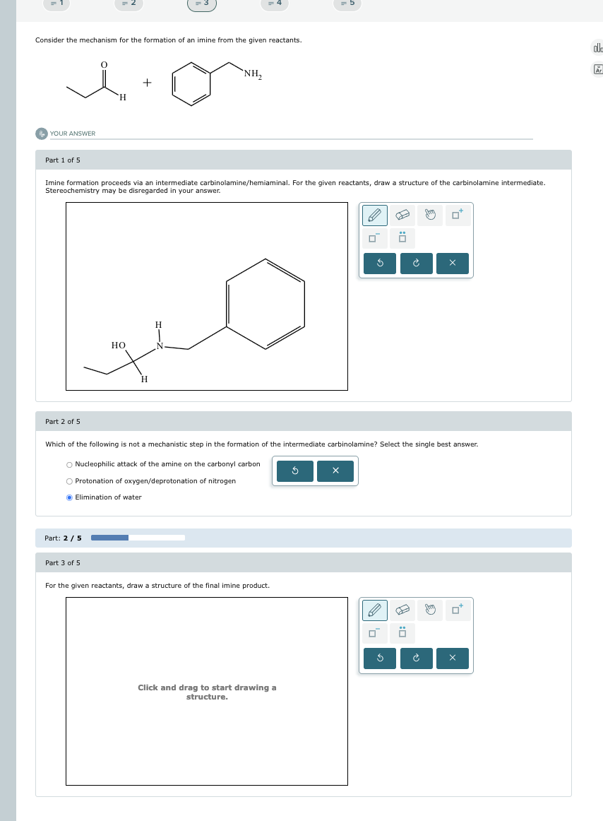[Solved]: Consider the mechanism for the formation of an imi