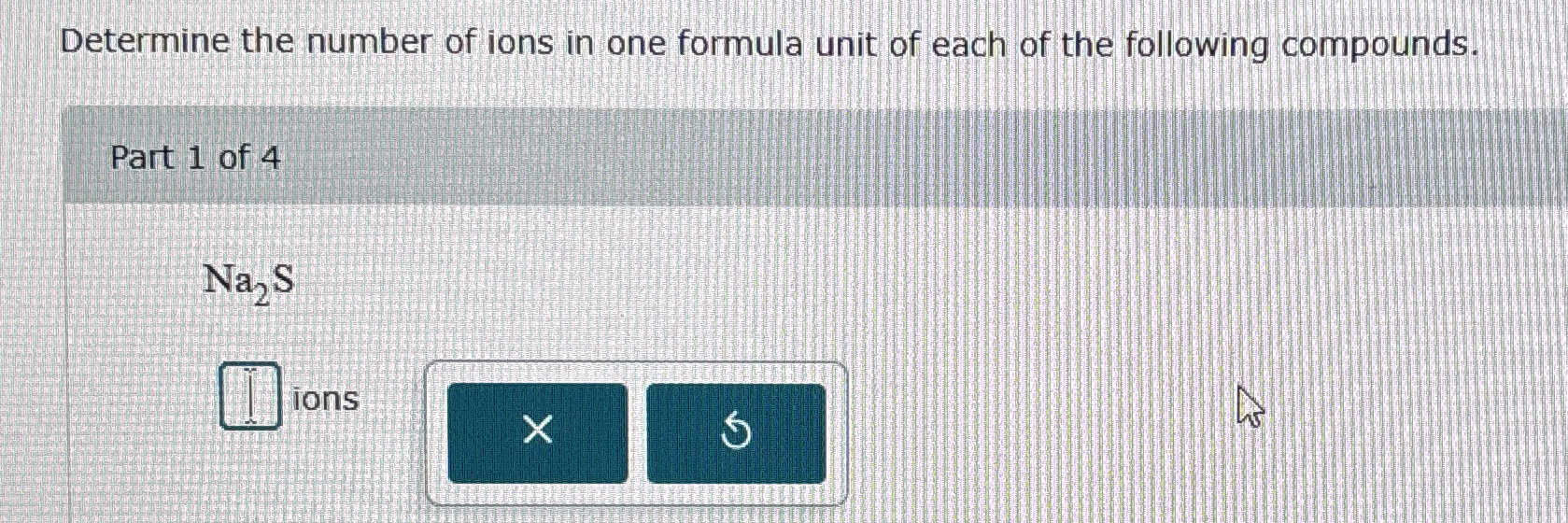 Solved Determine the number of ions in one formula unit of | Chegg.com