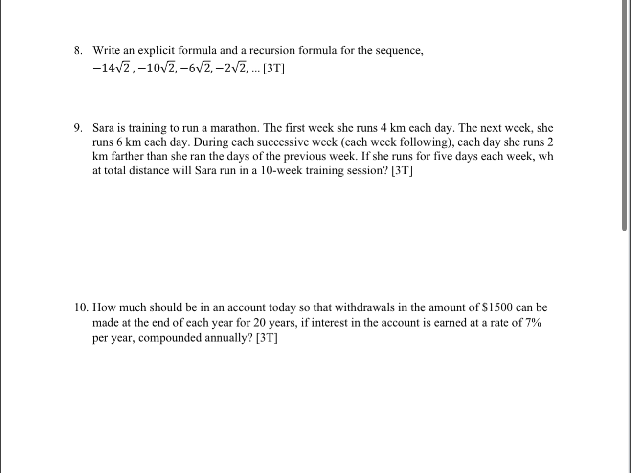 Solved Write An Explicit Formula And A Recursion Formula For 