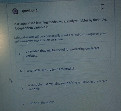 Solved Question 1In a supervised learning model, we classify | Chegg.com