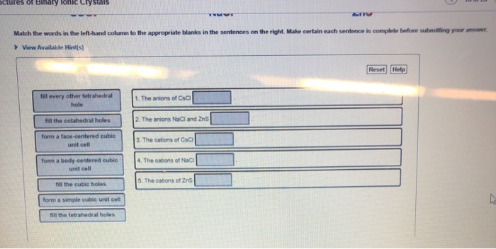 Solved Part A Complete each statement based on the images | Chegg.com