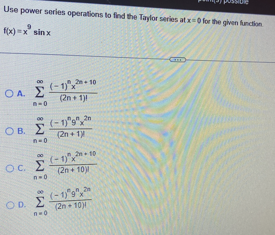 Solved Use power series operations to find the Taylor series | Chegg.com
