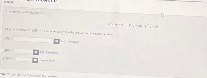 Solved Consider The Initial Value Problem 4946