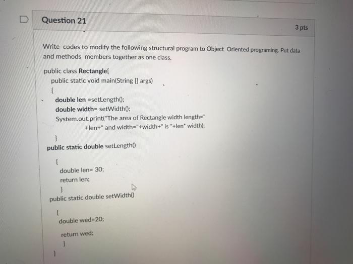 Solved Question 21 3 pts Write codes to modify the following | Chegg.com