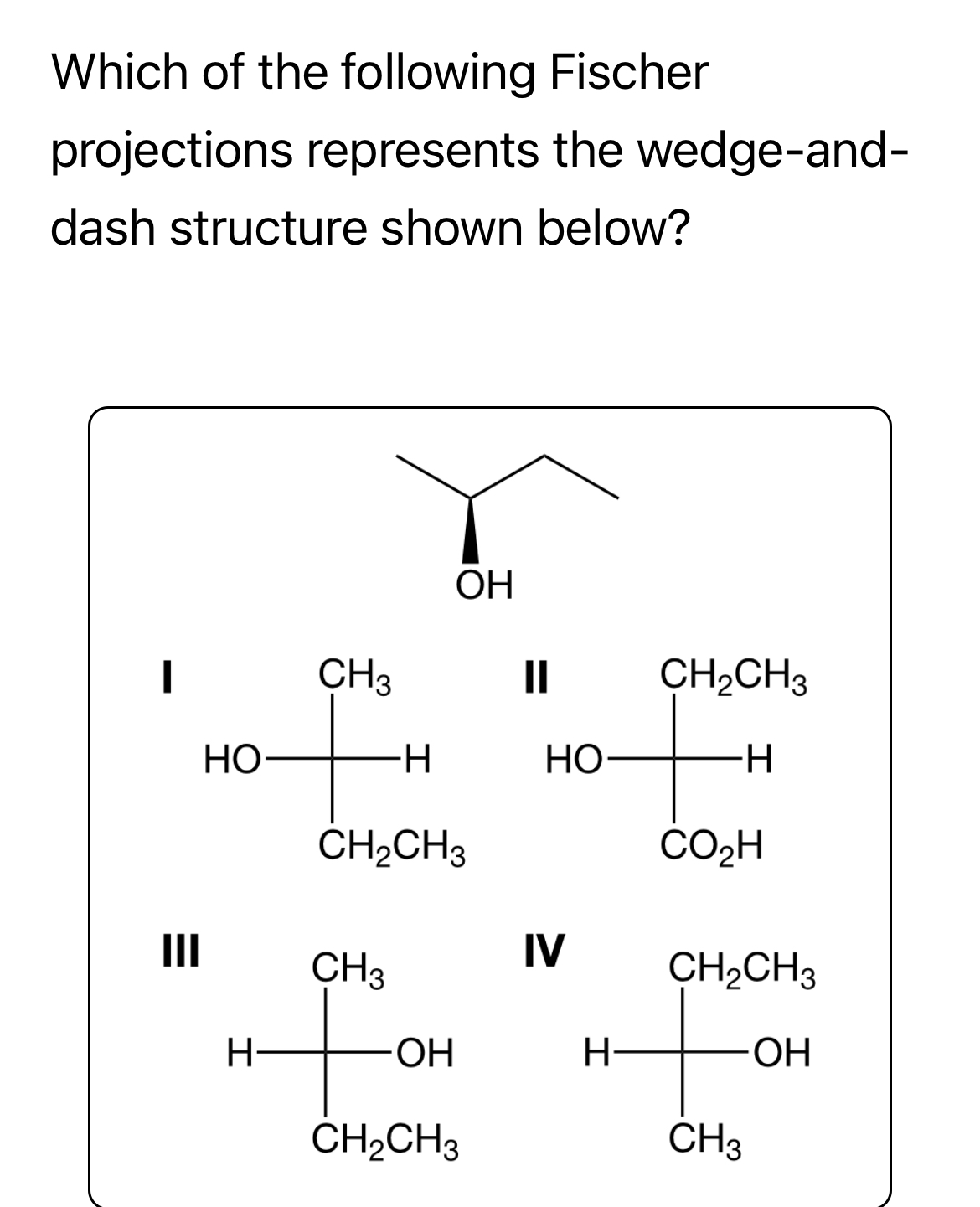 Solved Which of the following Fischerprojections represents | Chegg.com