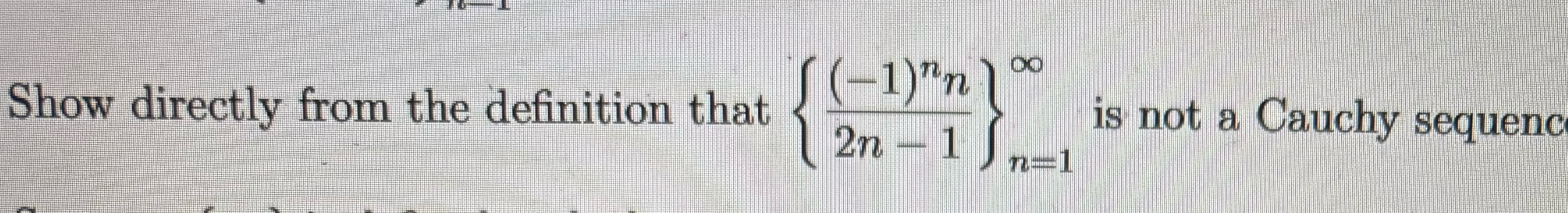 Solved Show directly from the definition that | Chegg.com