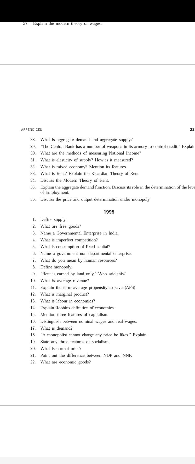 Solved 218 INTRODUCTORY ECONOMICS 2003 1. Define an open | Chegg.com