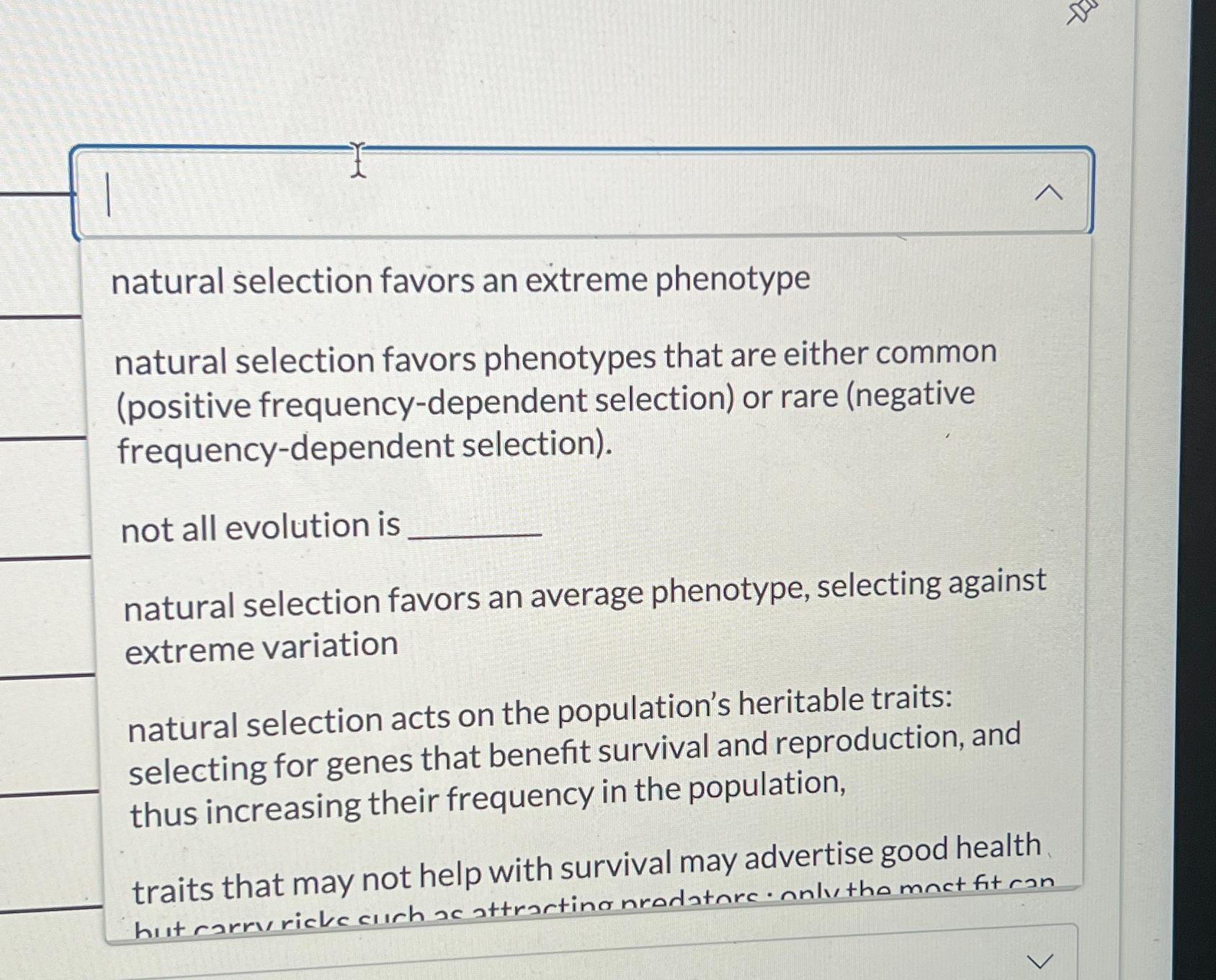 Solved natural selection favors an extreme phenotypenatural | Chegg.com