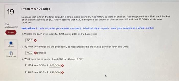 Solved Problem 07-06 (algo) 19 Suppose that in 1994 the | Chegg.com