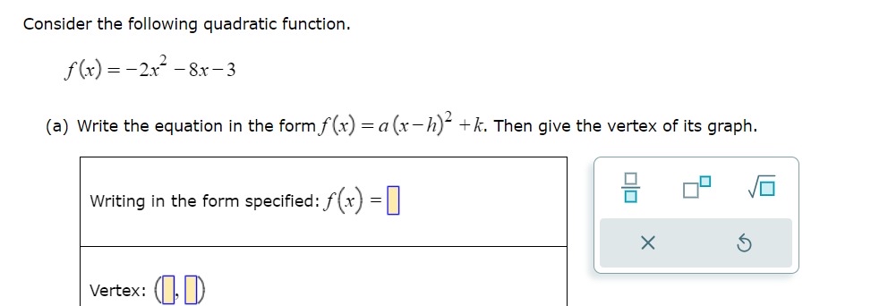 Solved Consider the following quadratic | Chegg.com