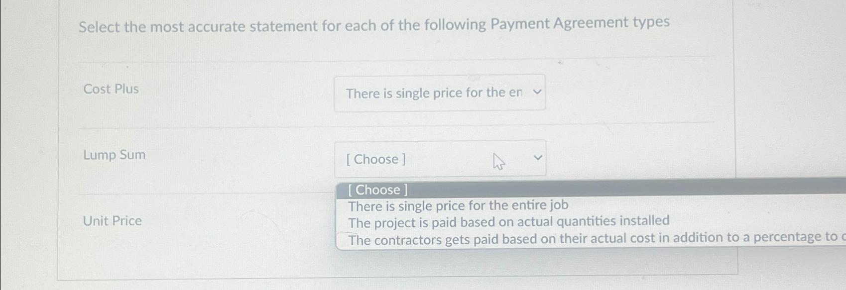 Solved Select the most accurate statement for each of the | Chegg.com