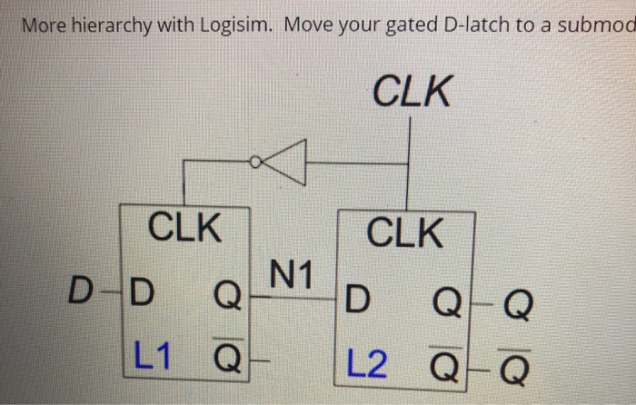 Solved More hierarchy with Logisim. Move your gated D-latch | Chegg.com