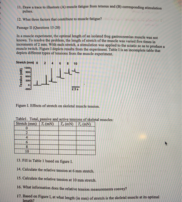 Solved 8. In a frog muscle experiment, we found that the | Chegg.com