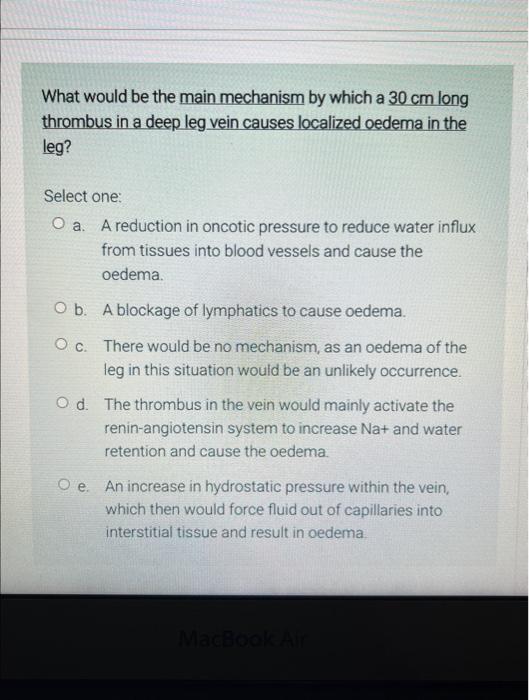 Solved What would be the main mechanism by which a 30 cm | Chegg.com