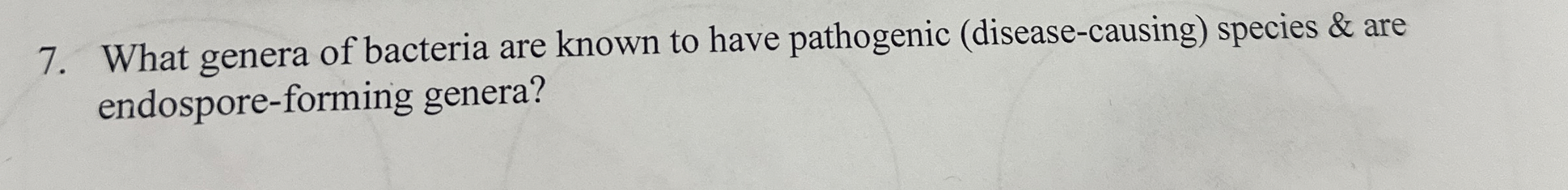 Solved What genera of bacteria are known to have pathogenic | Chegg.com