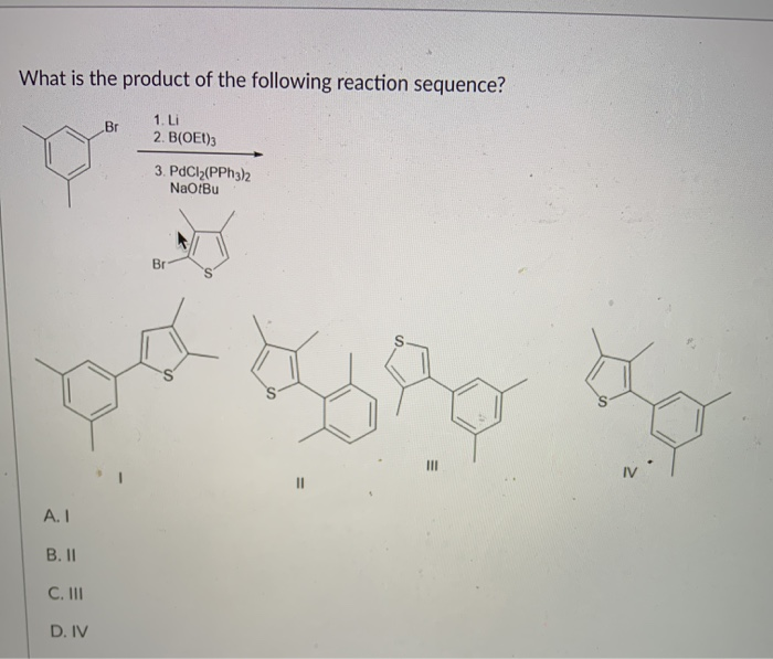 Solved What is the product of the following reaction | Chegg.com