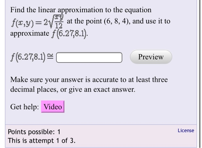 Solved Find the linear approximation to the equation | Chegg.com