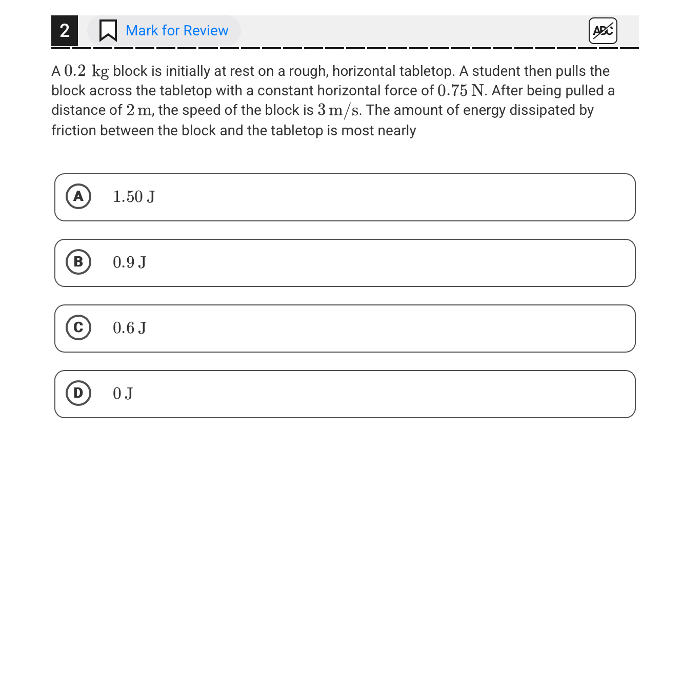 Solved 2Mark for Review40 ﻿ClA 0.2 ﻿kg block is initially at | Chegg.com