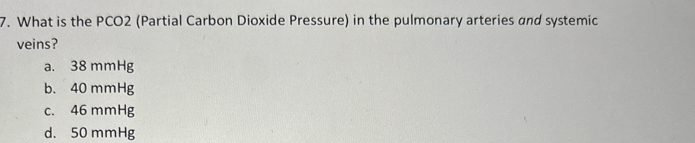 Solved What is the PCO2 (Partial Carbon Dioxide Pressure) | Chegg.com