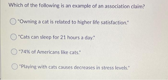Solved Which of the following is an example of an | Chegg.com