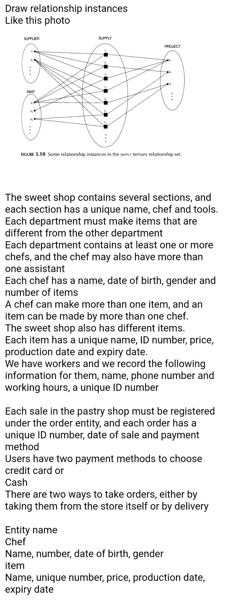 Solved Draw relationship instances Like this photo SUPPLIER | Chegg.com