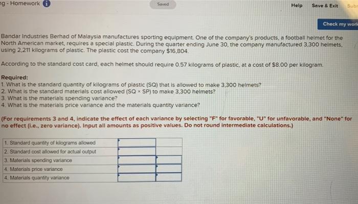 Solved ng - Homework Saved Help Save & Exit Sub Check my | Chegg.com