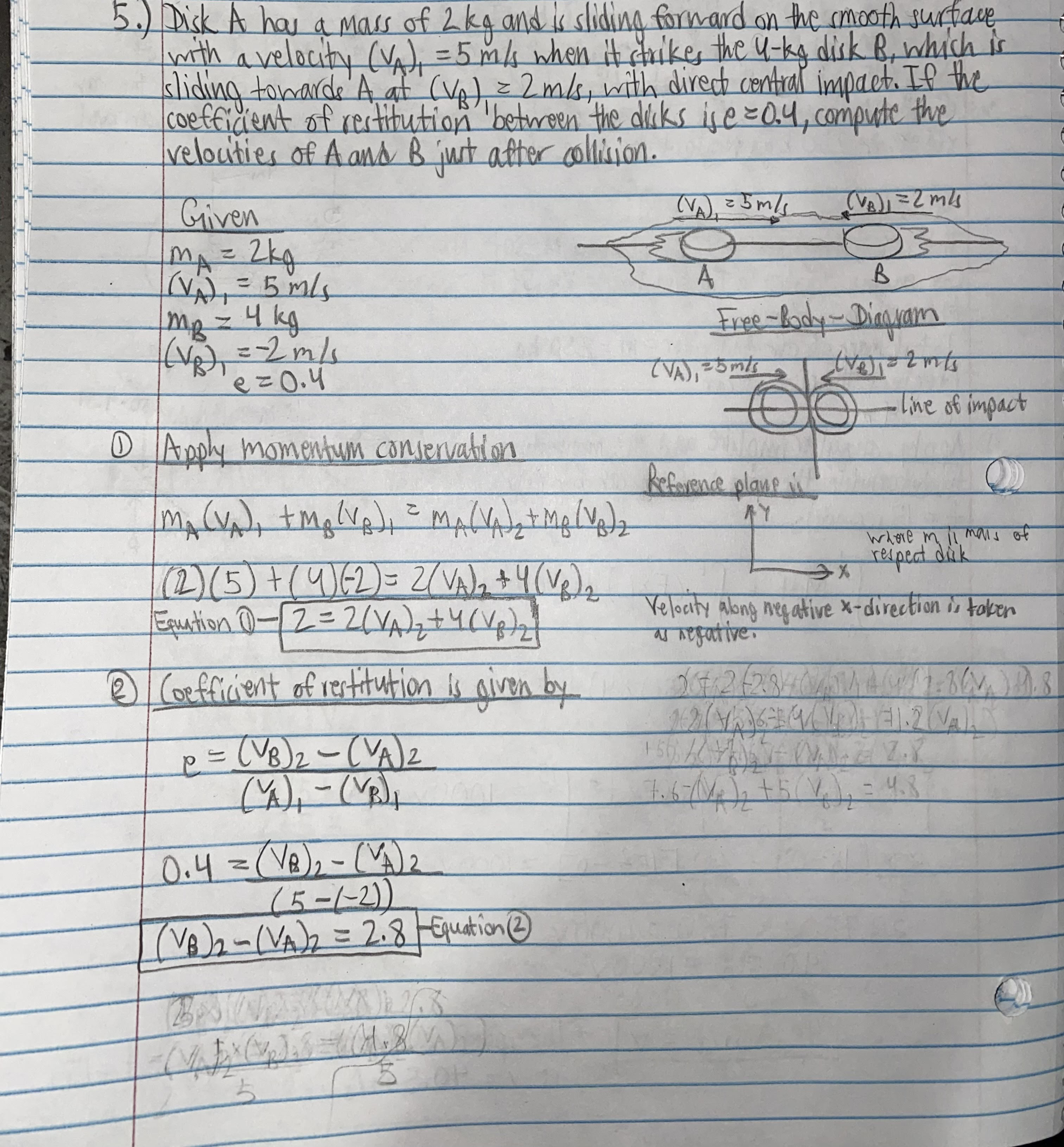 Solved Find (VA)2 ﻿and (VB)2 ﻿using the two equations I have | Chegg.com