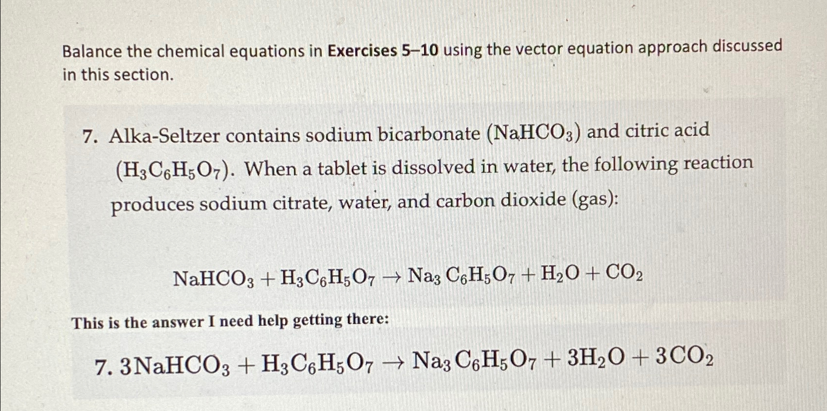 Solved Balance the chemical equations in Exercises 5-10 | Chegg.com