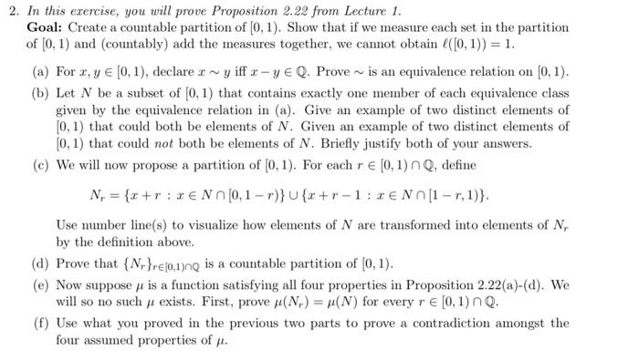 Solved 2. In this exercise, you will prove Proposition 2.22 | Chegg.com